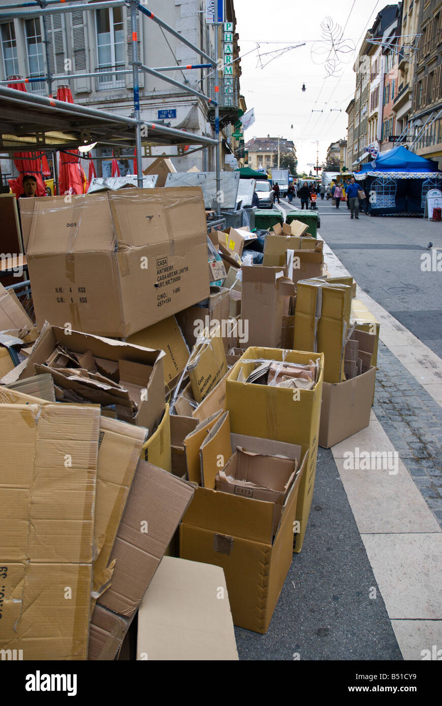 Empty Supply Boxes Stacked Up High Resolution Stock Photography and ...