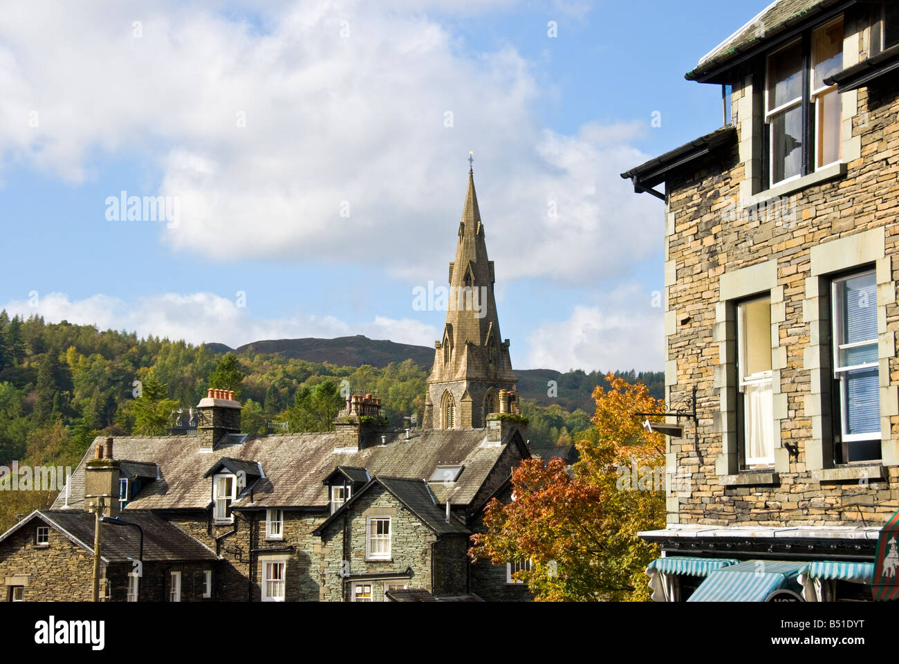 Lake District National Park St. Mary's Church ambleside skyline scenic ...