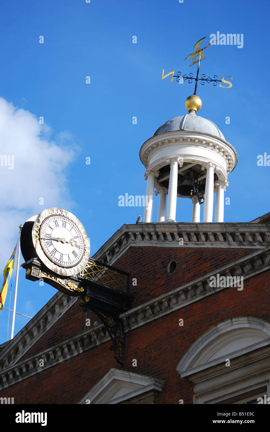 Bell tower and clock, Town Hall, High Street, Maidstone, Kent, England ...