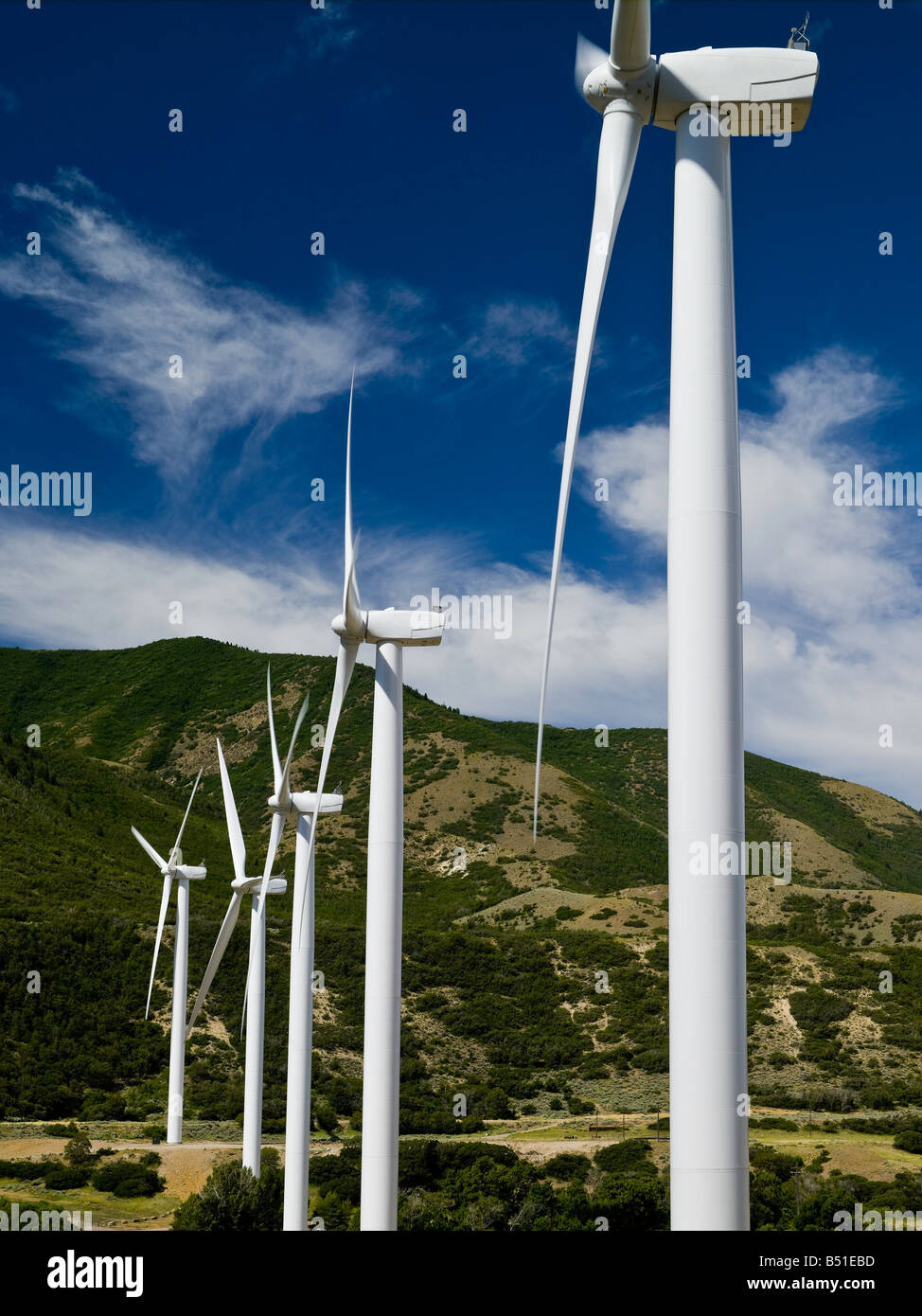 wind mill farm at a canyon Stock Photo - Alamy