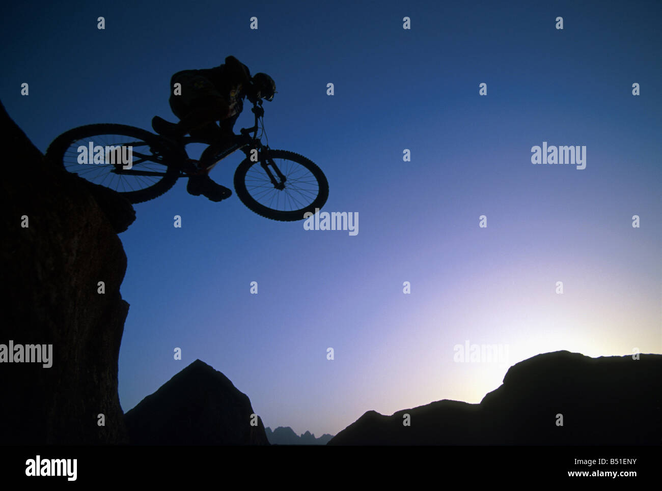 World Champion Hans Rey riding the first descent off the summit of ...