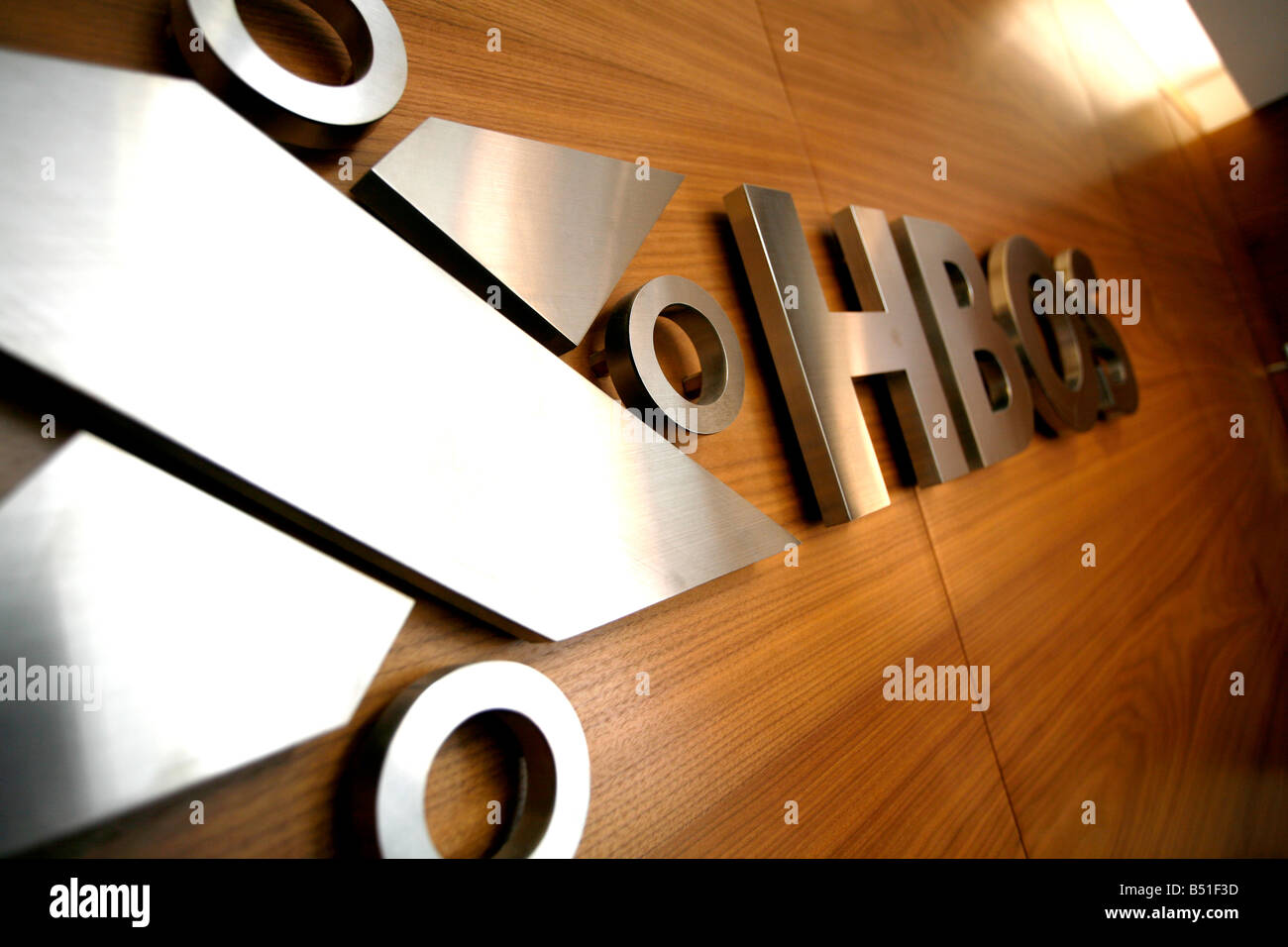 HBOS Logo, credit crunch, recession Stock Photo - Alamy