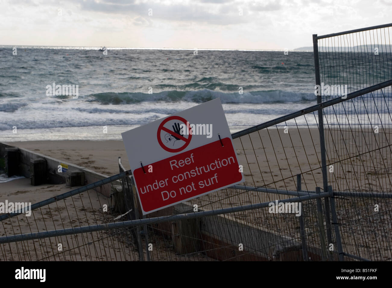 The first artificial surf reef in Europe under construction near ...