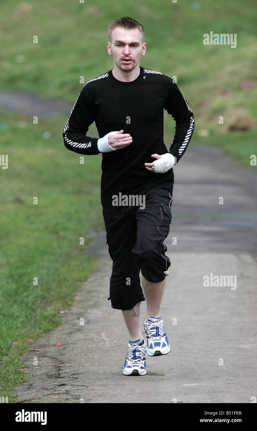 PVT KARL HINETT OF THE STAFFORDSHIRE REGIMENT TRAINING FOR THE LONDON ...