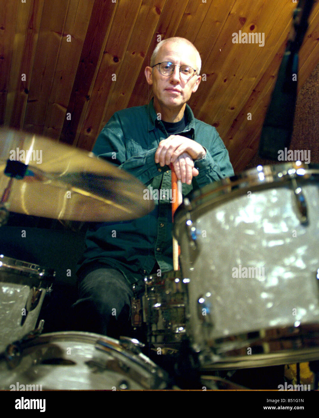 Ray Laidlaw the drummer of folk pop group Lindisfarne 20 12 99 Stock ...