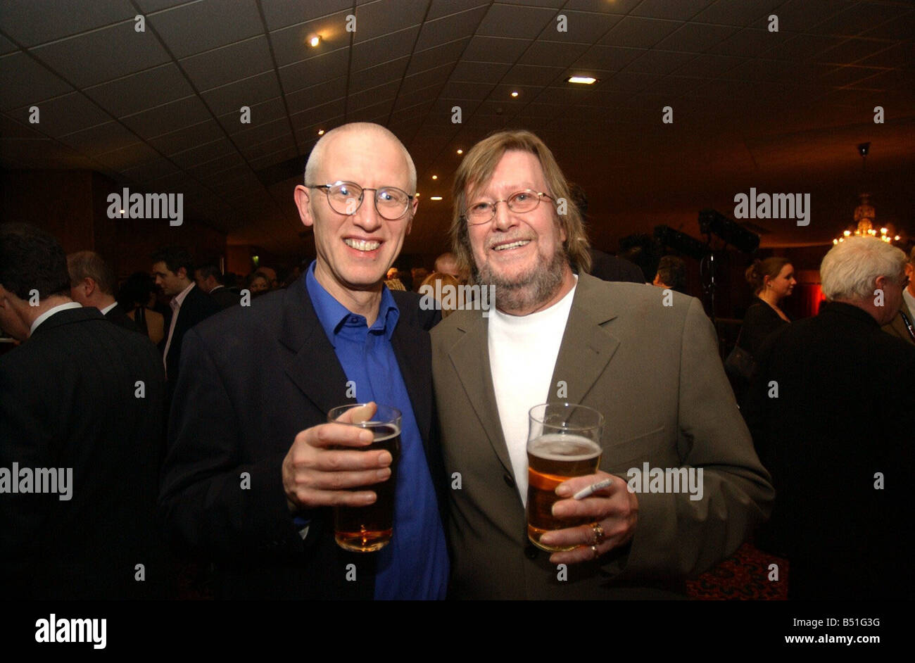Geoff Wonfor at the Royal Television Society Awards with Ray Laidlaw of ...