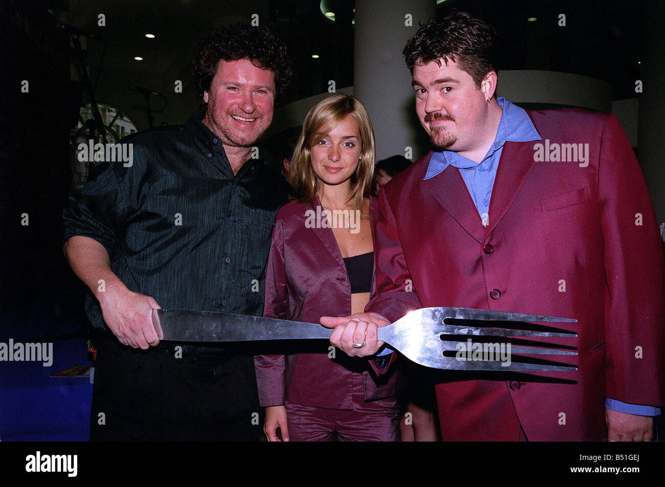 Louise singer with Comedian Rory McGrath and Comedian Phil Jupitus at ...