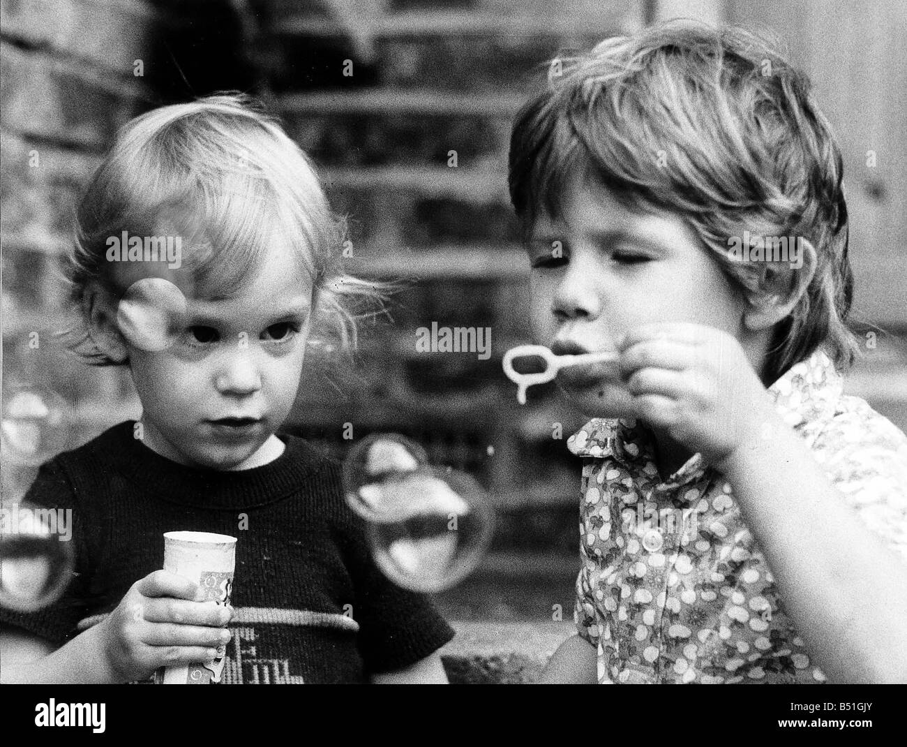 Children Playing October 1975 Matthew Rowntree 4 with his best friend ...