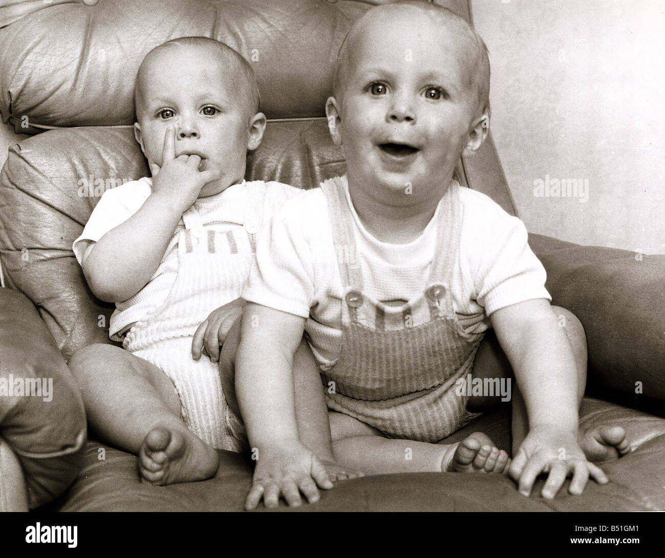 TV twins Matthew and Stuart Marlow who both play the same part in the ...