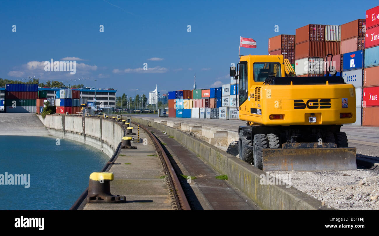 container terminal in VIenna Stock Photo - Alamy
