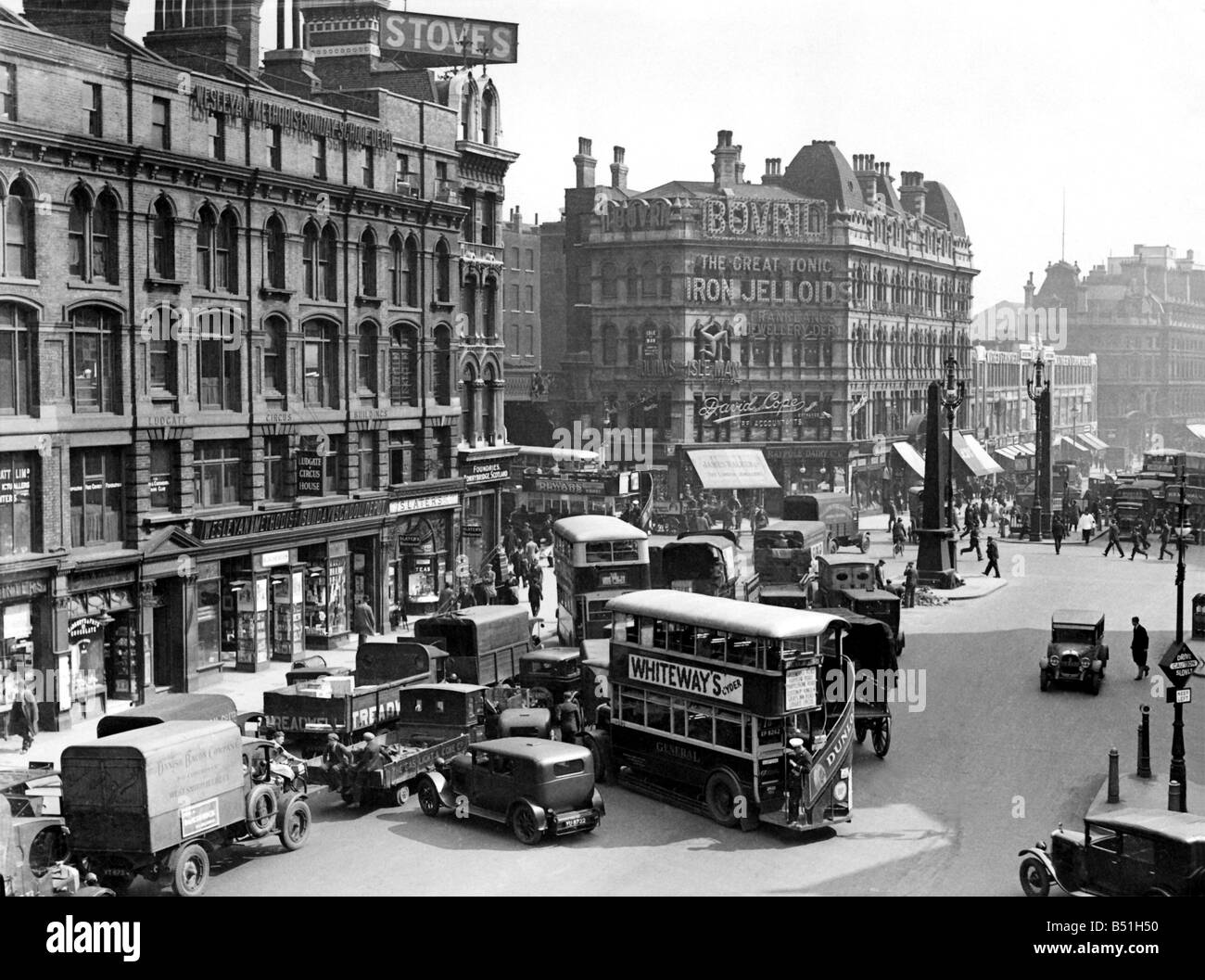 The scene ludgate circus Black and White Stock Photos & Images - Alamy