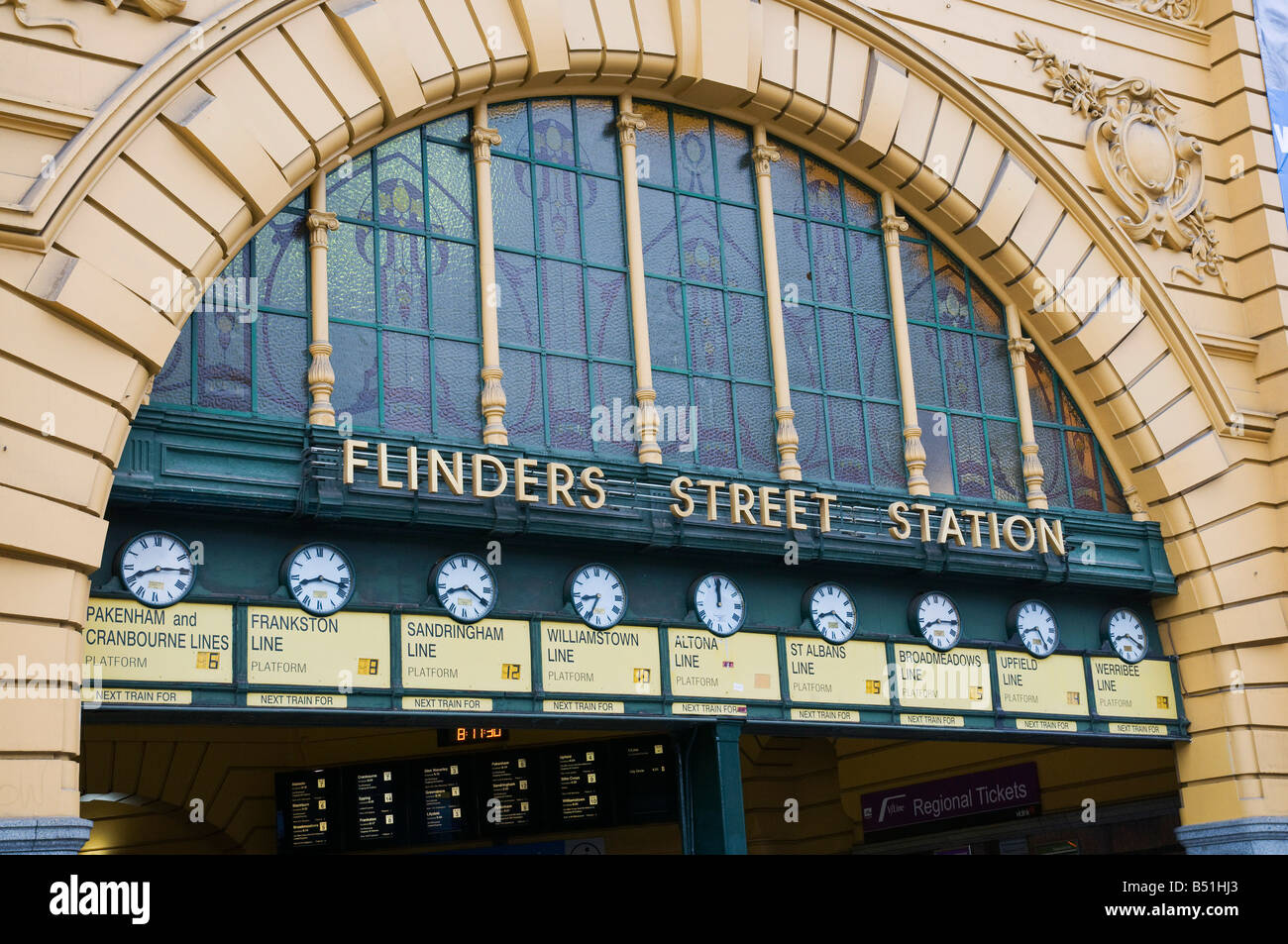 Flinders street station sign hi-res stock photography and images - Alamy