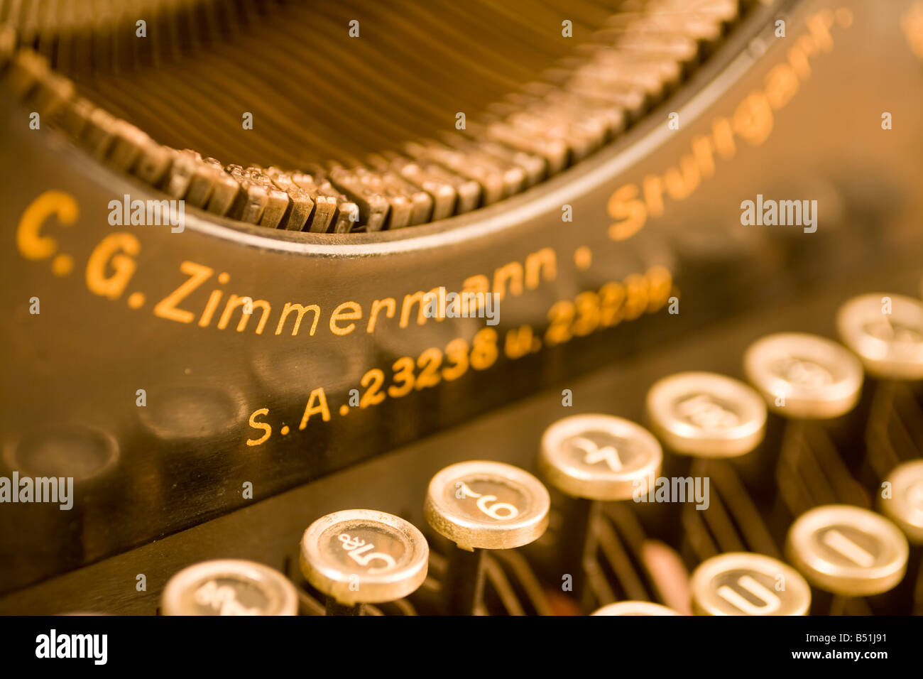 Keyboard of an old typewriter Stock Photo - Alamy