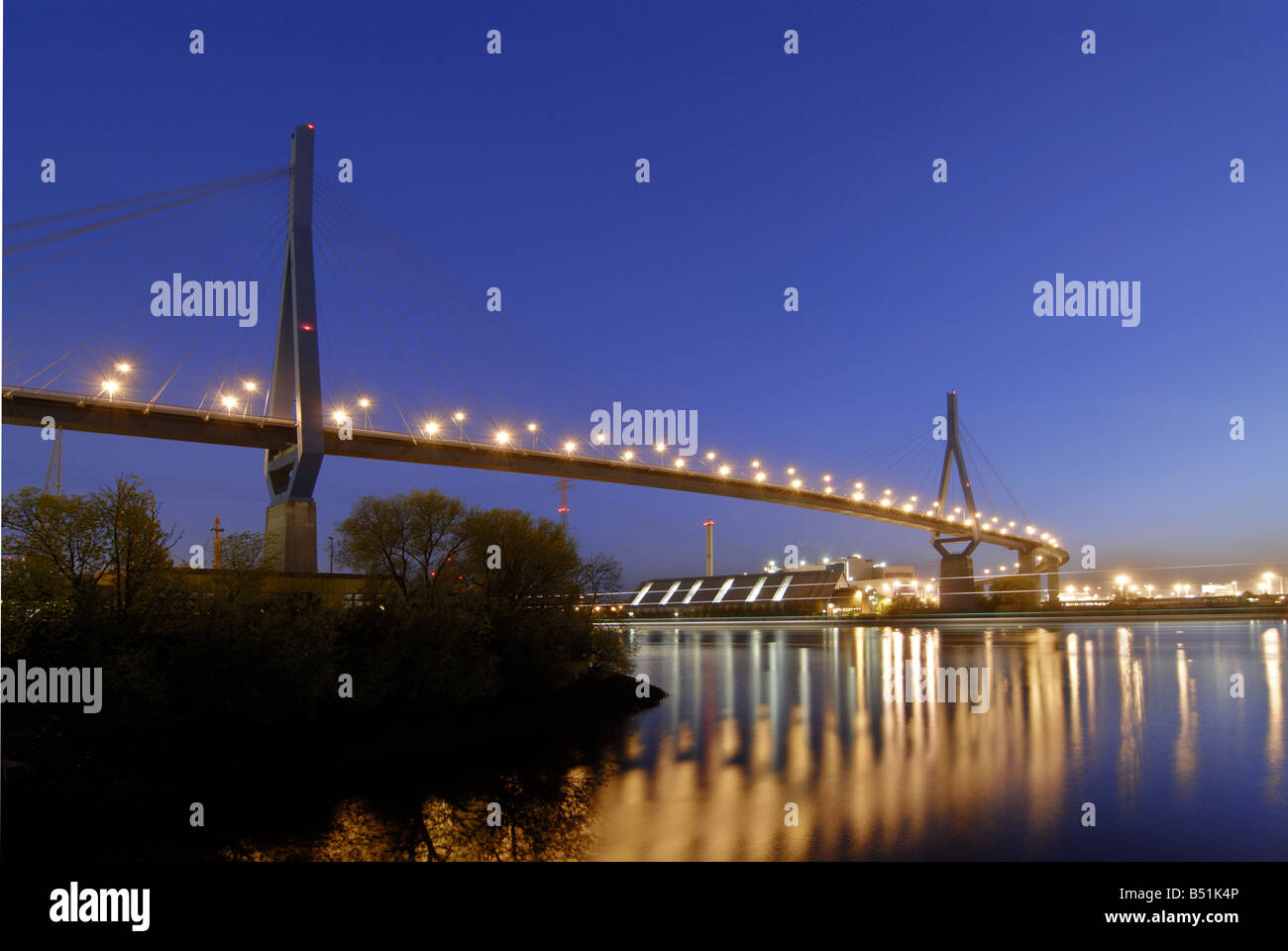 The Köhlbrand bridge in Hamburg Stock Photo - Alamy