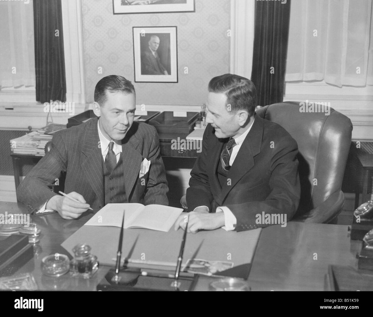 Mr George V Allen new American Ambassador to Tito's government with Mr ...