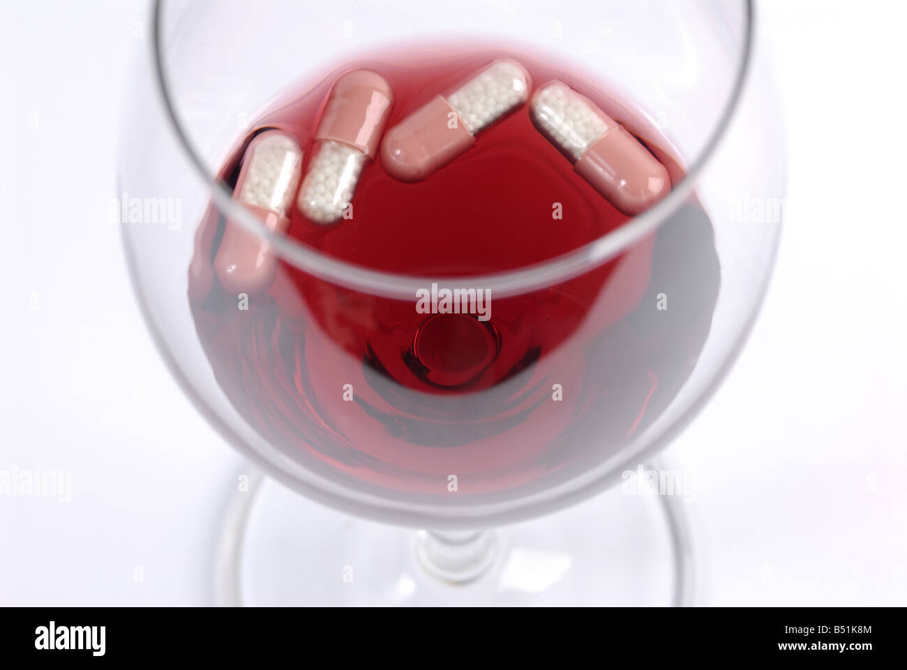 Danger by alcohol and tablets hi-res stock photography and images - Alamy