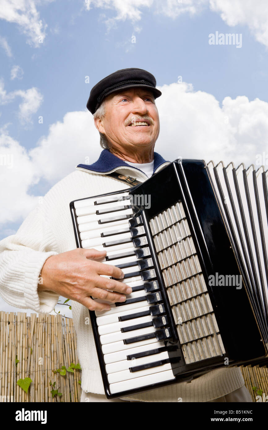 One Playing Accordian One Musician Playing An Accordian High Resolution ...