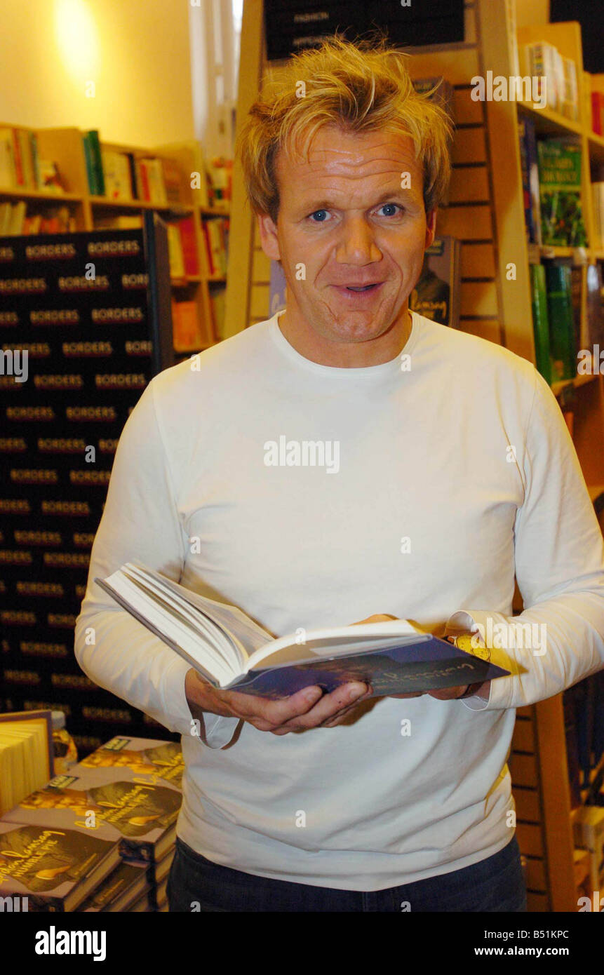 31 10 06 Gordon Ramsay with his new book during a signing session at ...