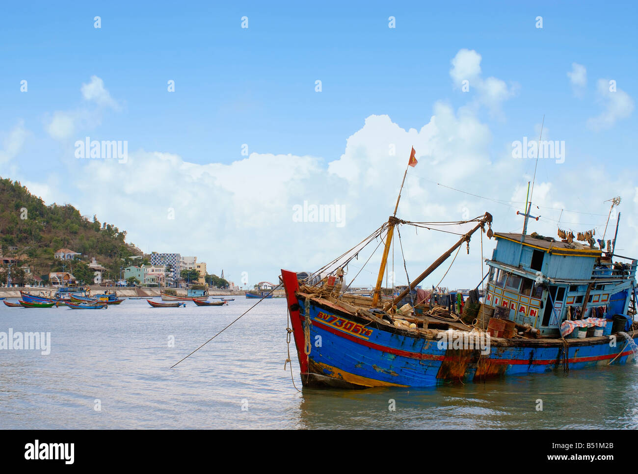 Vietnamese Fisher Boats Stock Photo - Alamy