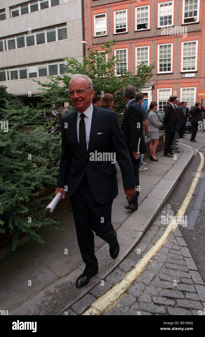 Rupert Murdoch September 98 Arriving for the funeral of Lord Rothermere ...