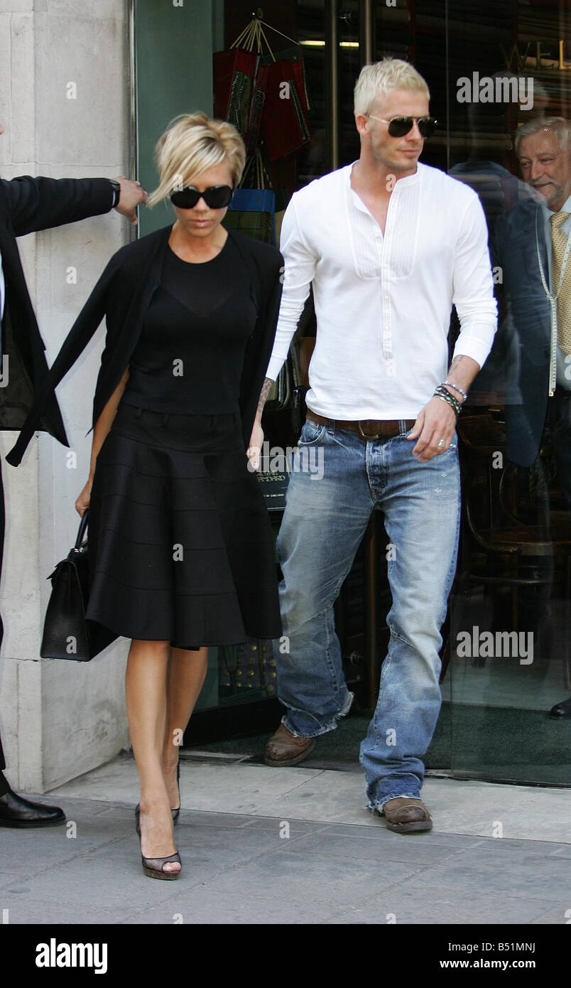 Birthday boy David Beckham and wife Victoria go shopping on London's ...
