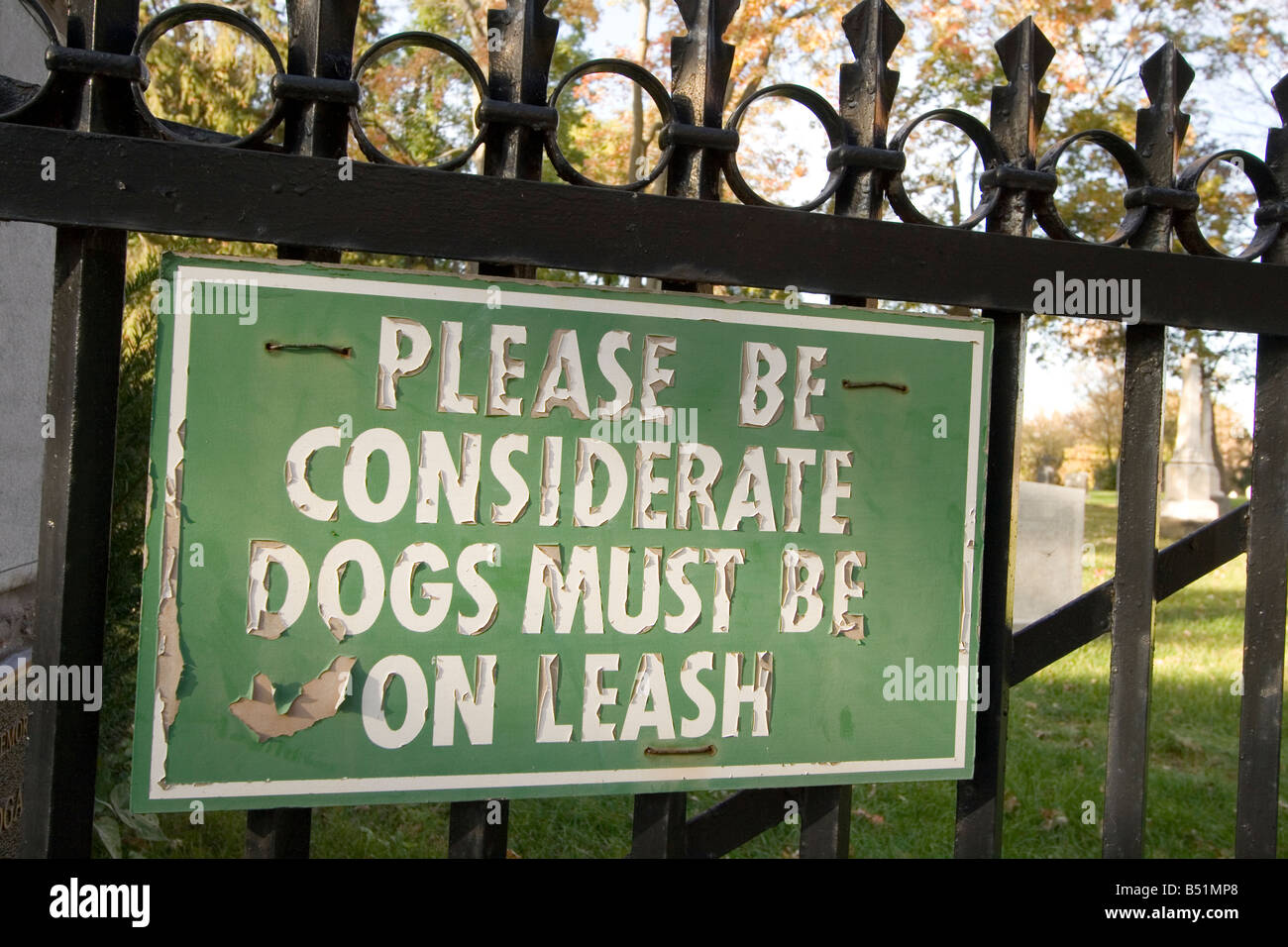 old graveyard sign Stock Photo - Alamy