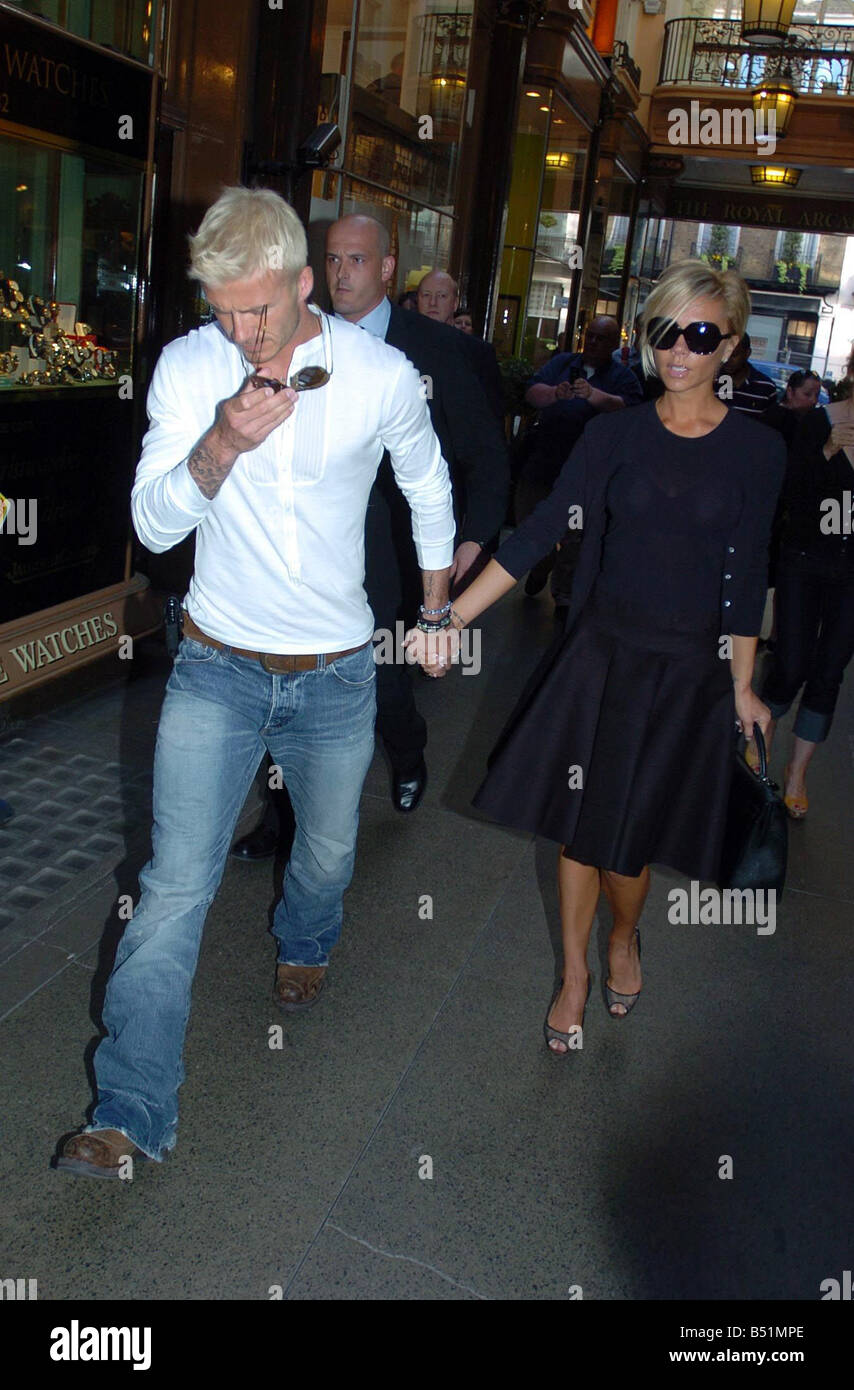 Birthday boy David Beckham and wife Victoria go shopping on London's ...