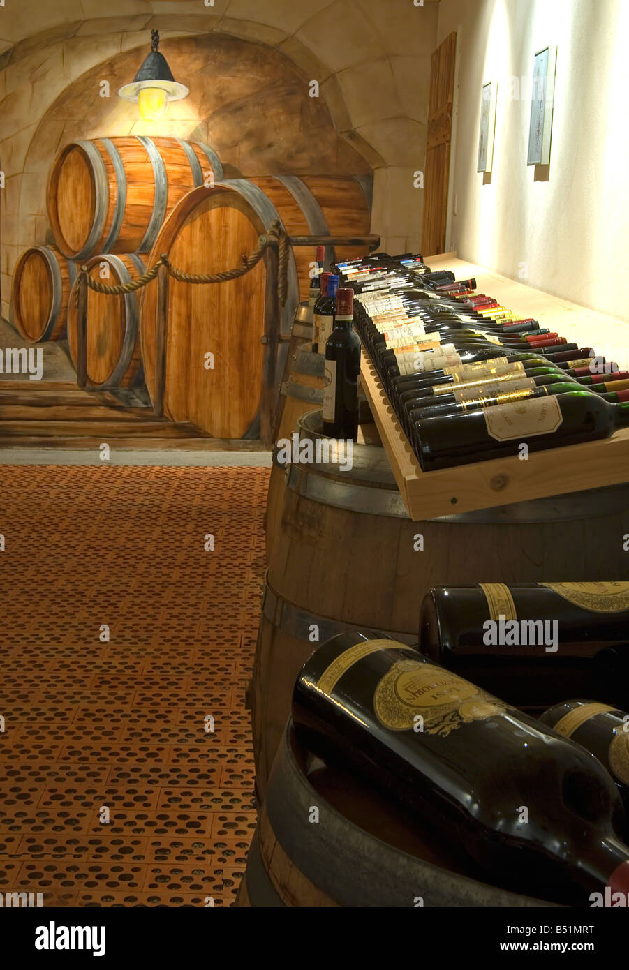 exclusive Wine Gallery in a Hotel Stock Photo - Alamy