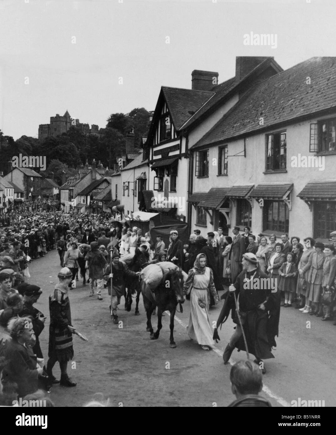 Medieval Fair at Dunster, Somerset. 14/6/1951 Photographer Lewis B2809 ...