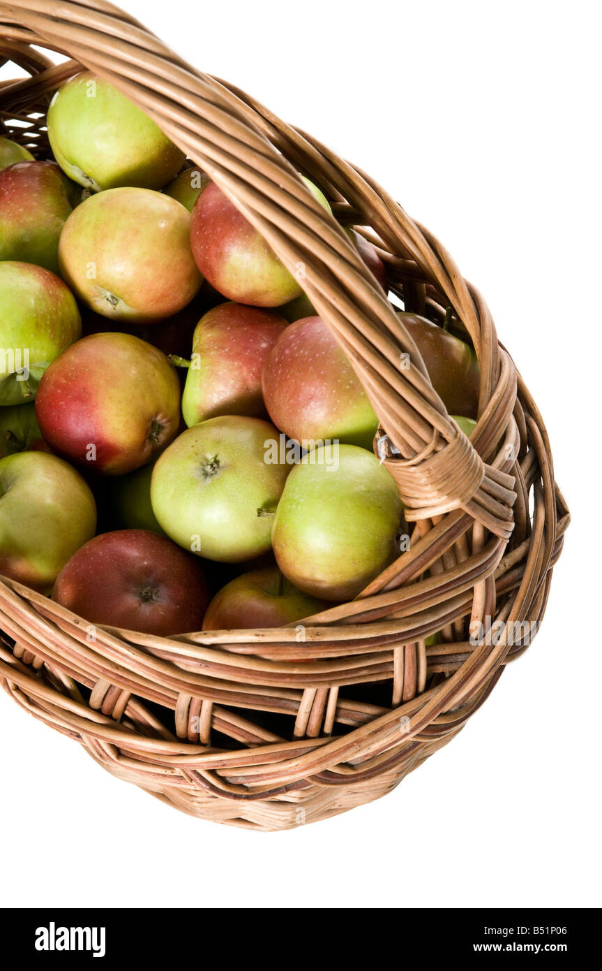 Basket full of apples Stock Photo - Alamy