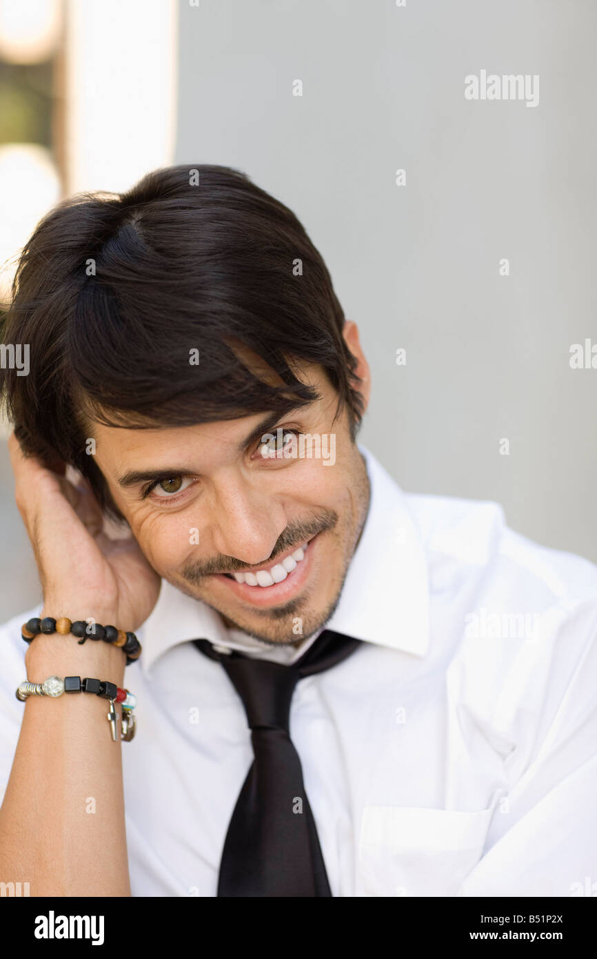 Man scratching neck hi-res stock photography and images - Alamy