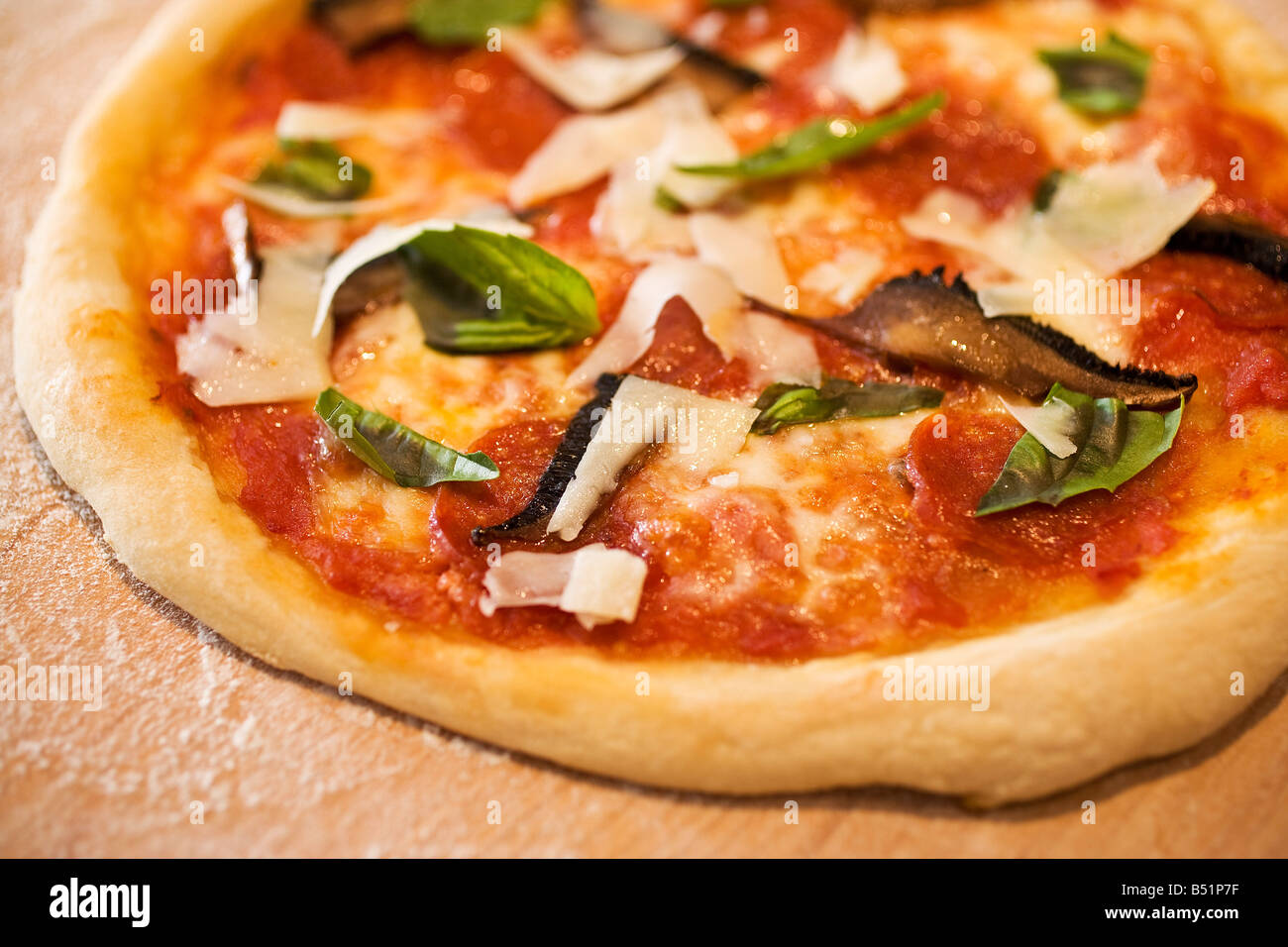 Close-Up of Pizza Stock Photo - Alamy