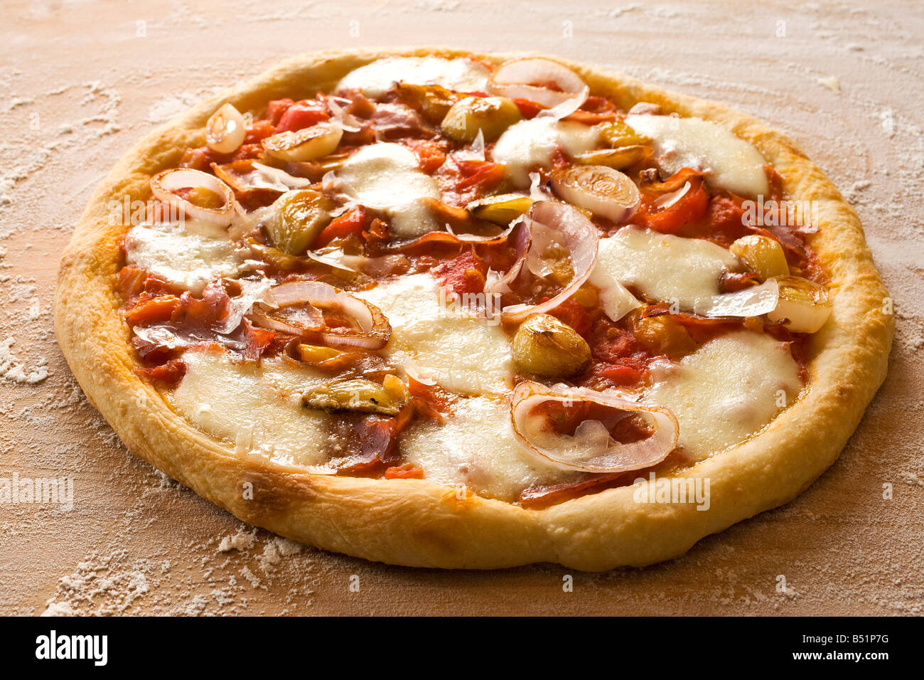 Close-Up of Pizza Stock Photo - Alamy