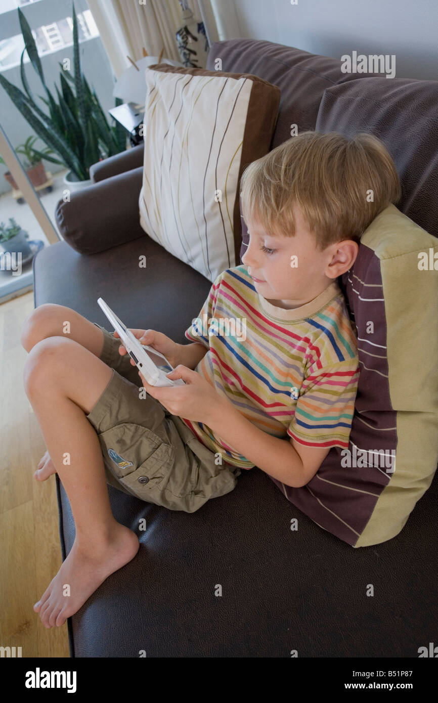 Boy Playing Video Games Stock Photo - Alamy