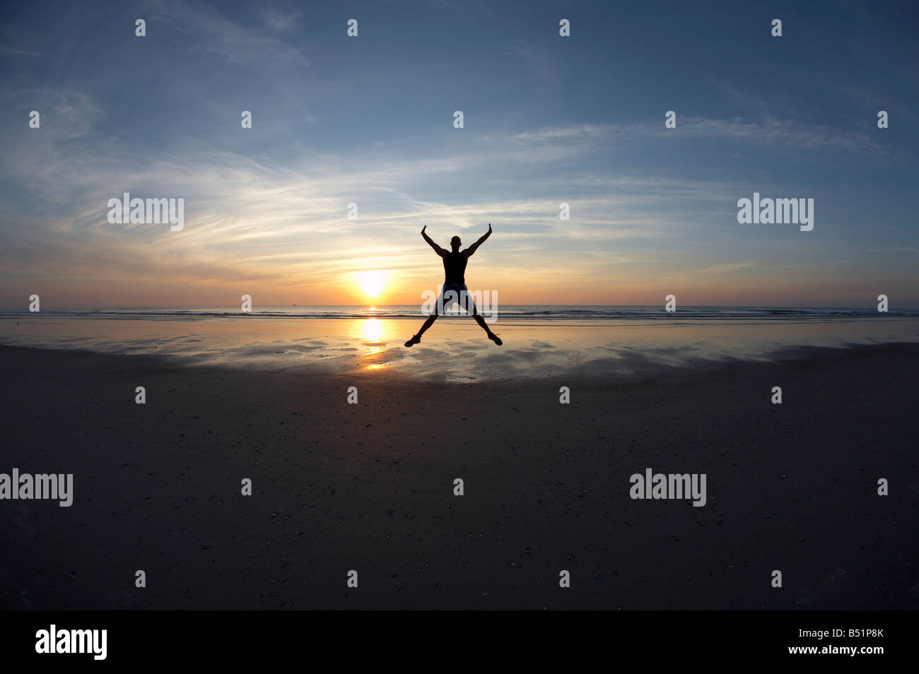 Person Jumping Sun Set High Resolution Stock Photography and Images - Alamy