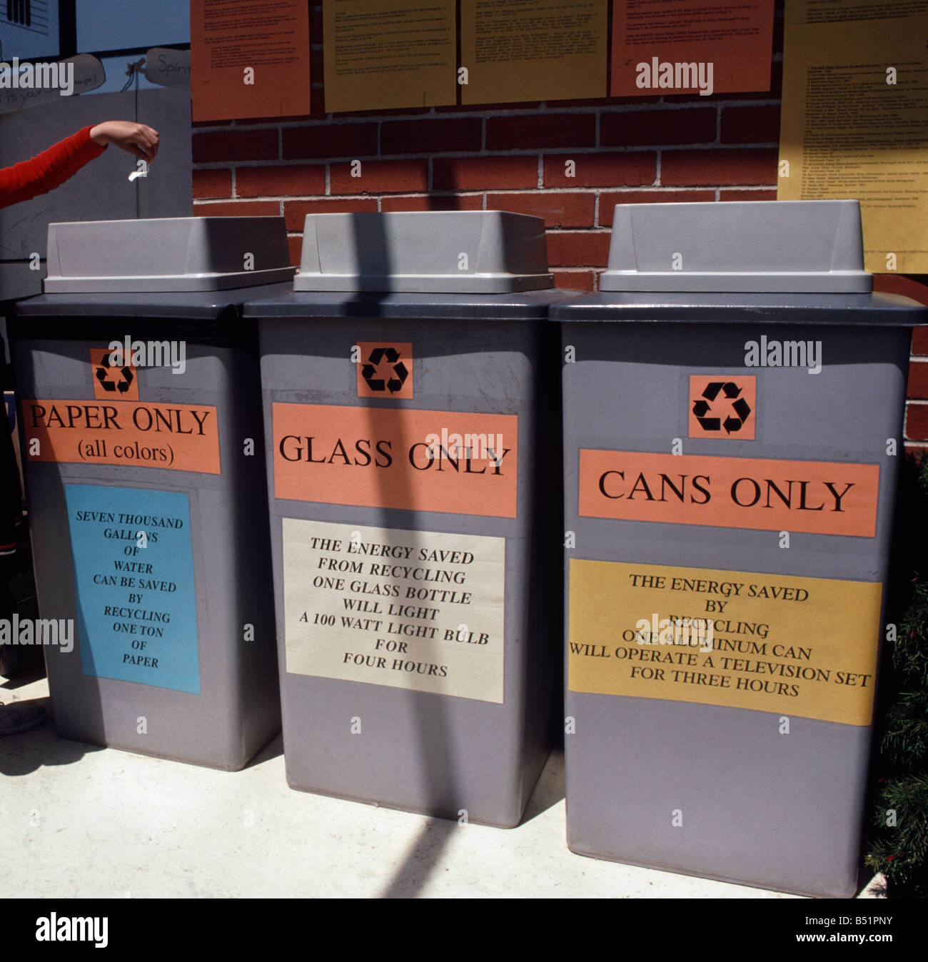 recycling containers in California Stock Photo - Alamy