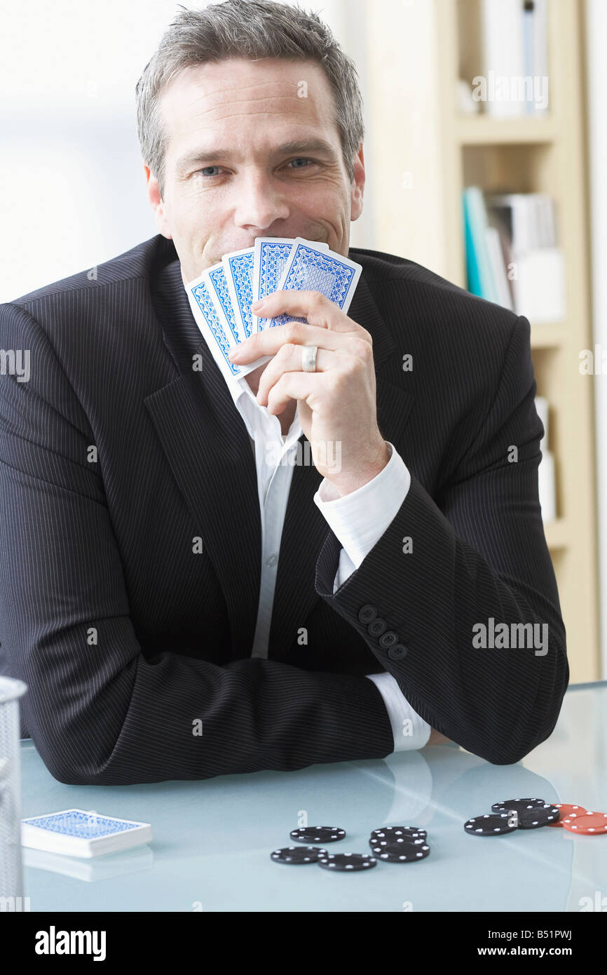 Businessman Playing Cards High Resolution Stock Photography and Images ...