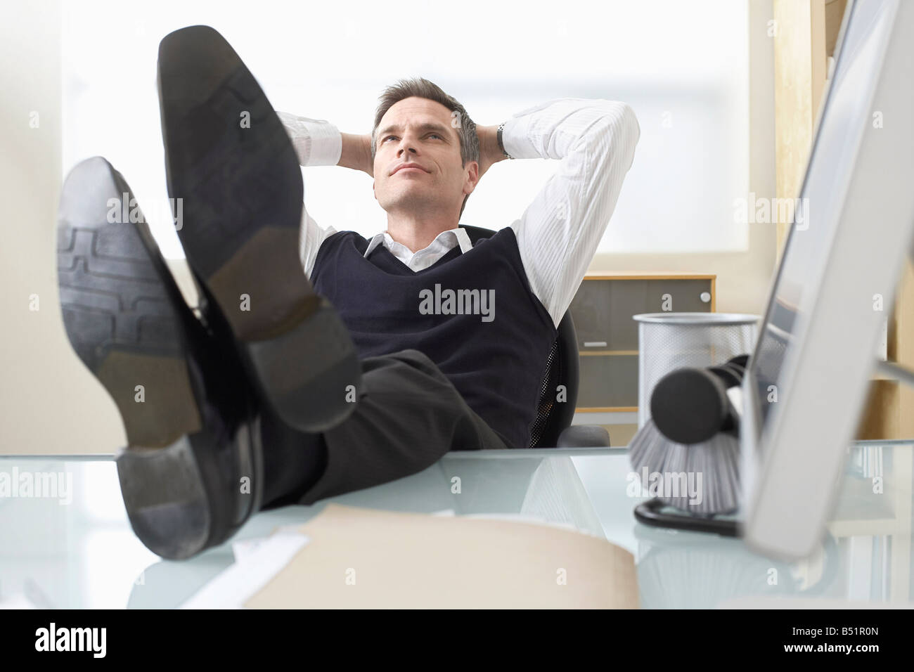 Boss Sitting Behind Desk High Resolution Stock Photography and Images ...