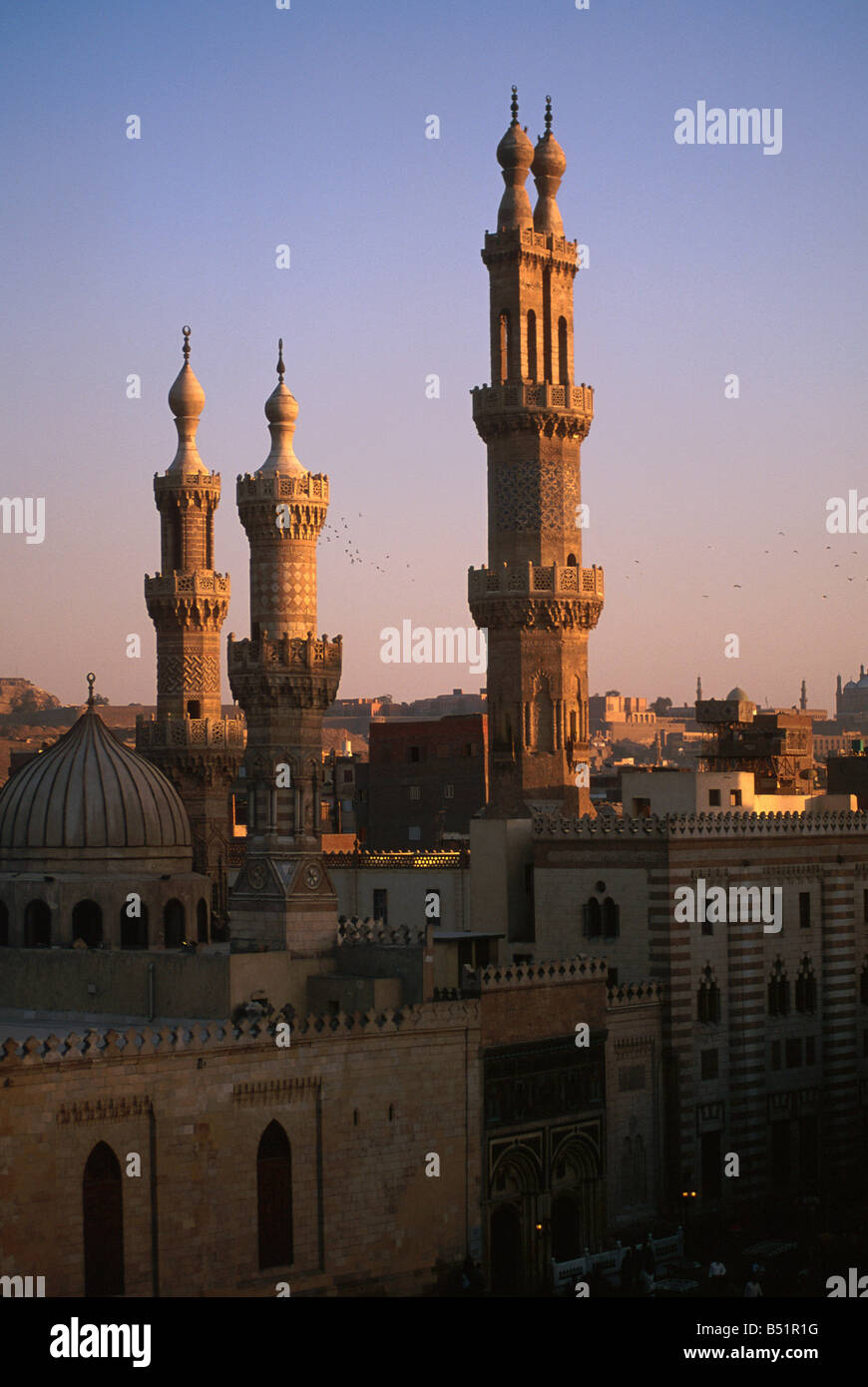 Minarets of Al-Azhar Mosque. Islamic Quarter, Cairo Stock Photo - Alamy