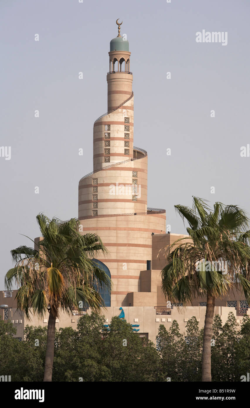 Doha Islamic centre with ziggurat minaret based on ancient mosque Stock ...