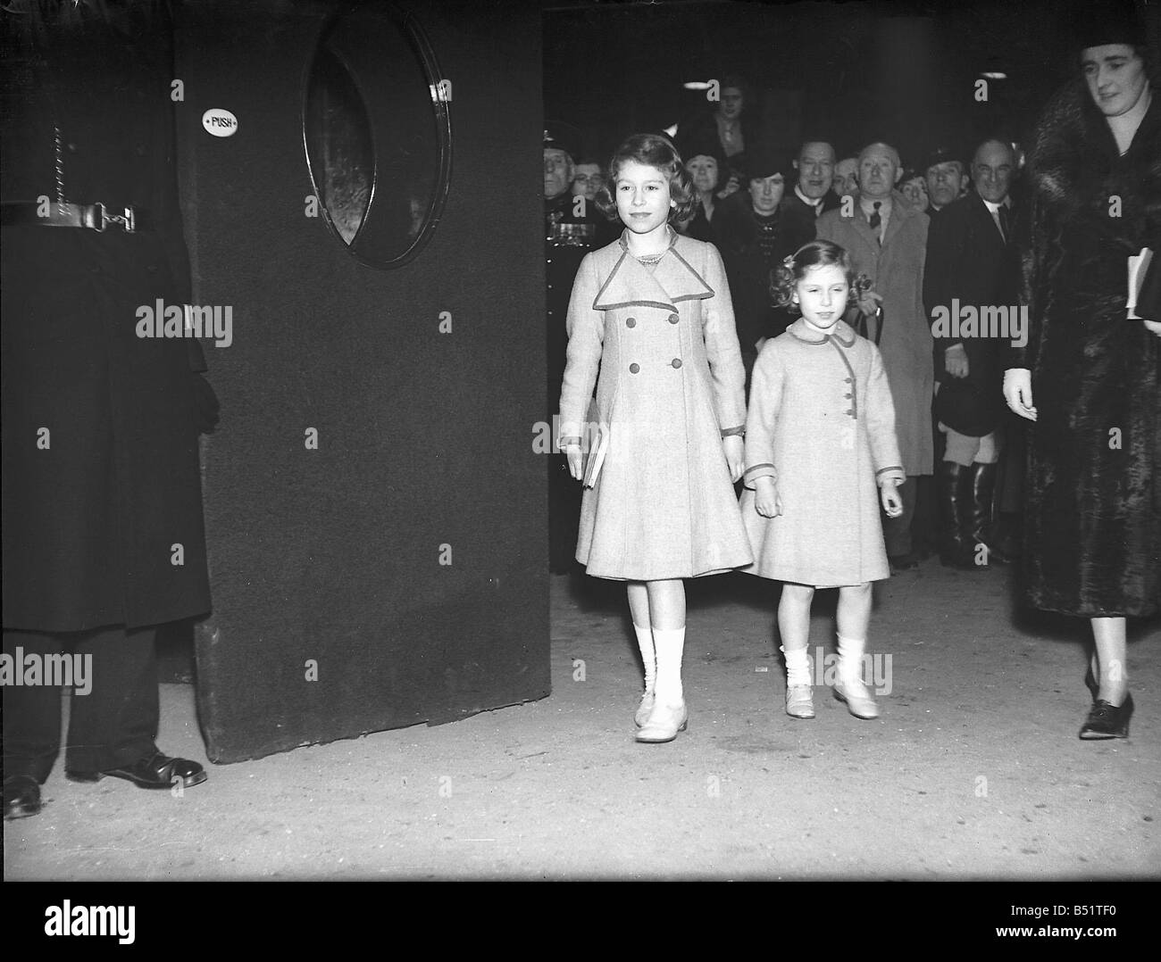 Princess Elizabeth and her sister Princess Margaret 1940 arrive at the ...
