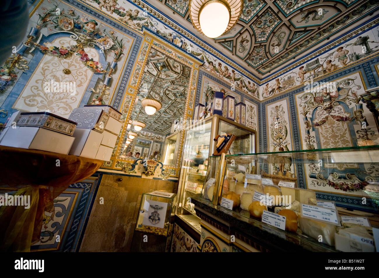Interior of the oldest dairy and cheese shop in Dresden Stock Photo - Alamy