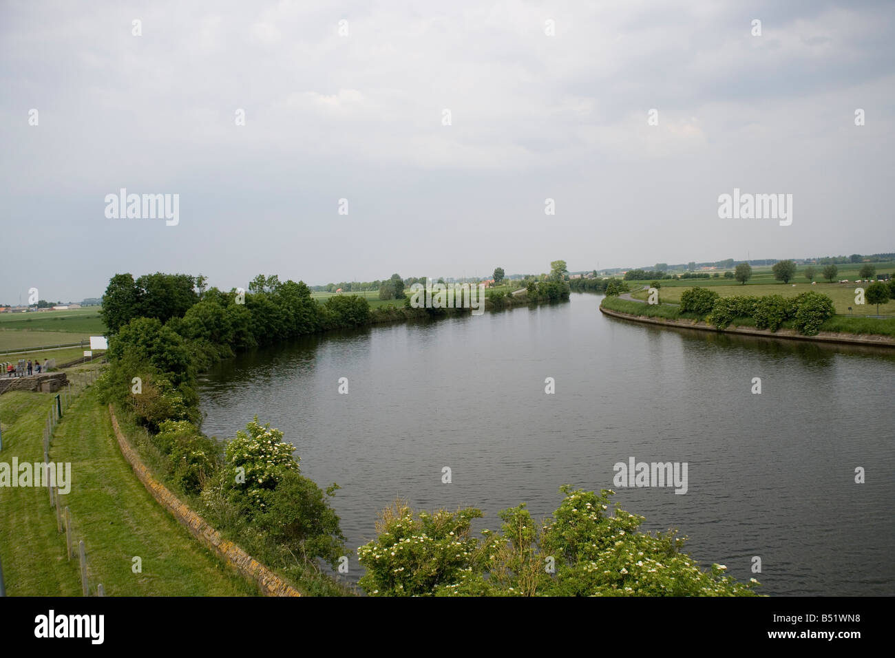 View of the River Yser from the First World War Trenches of Death ...