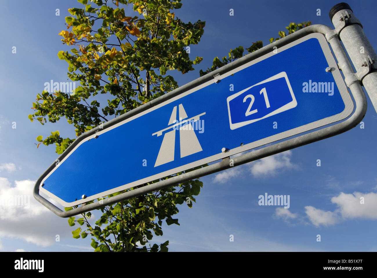highway sign A21 Stock Photo - Alamy