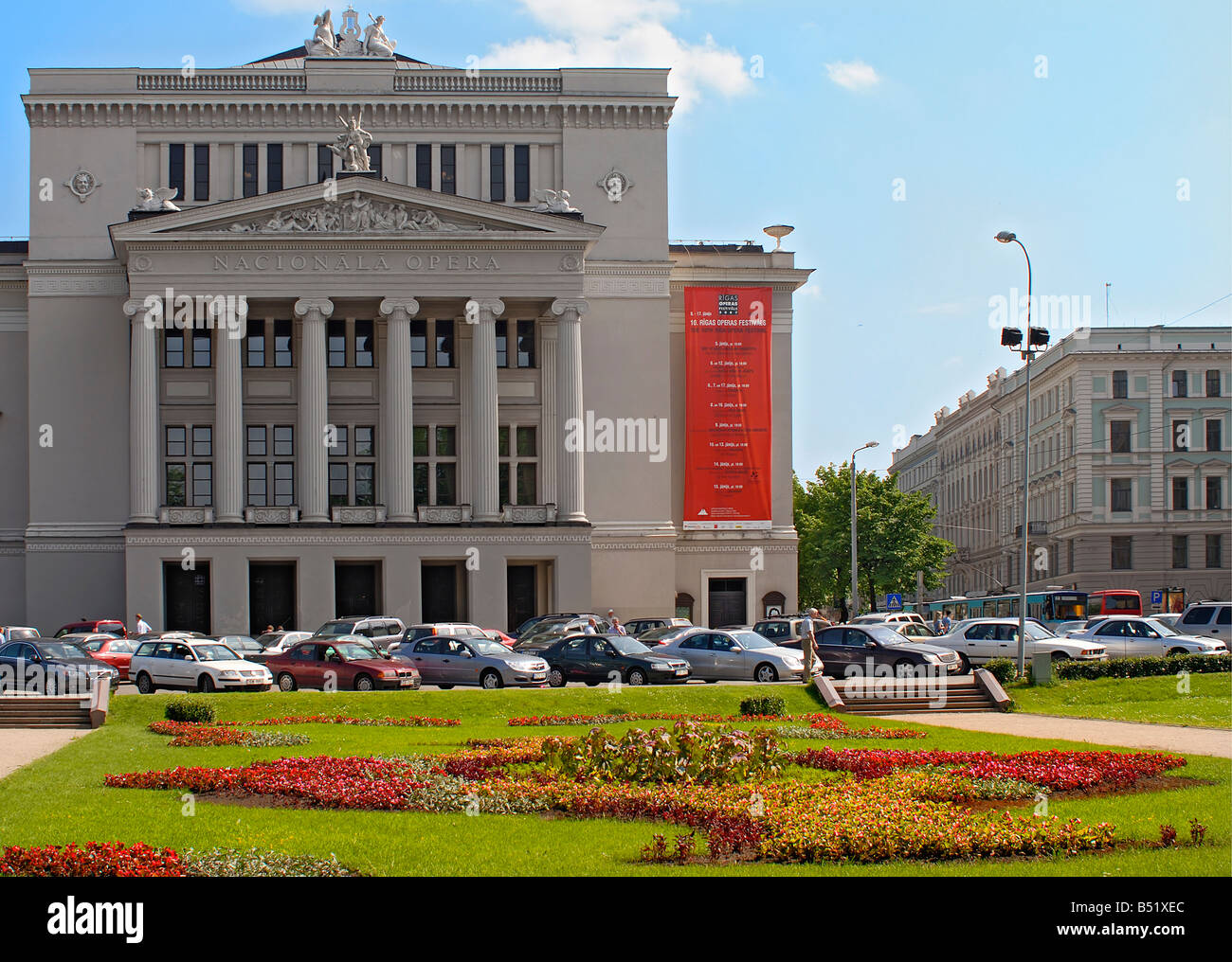 Historical National Opera of Riga Stock Photo - Alamy