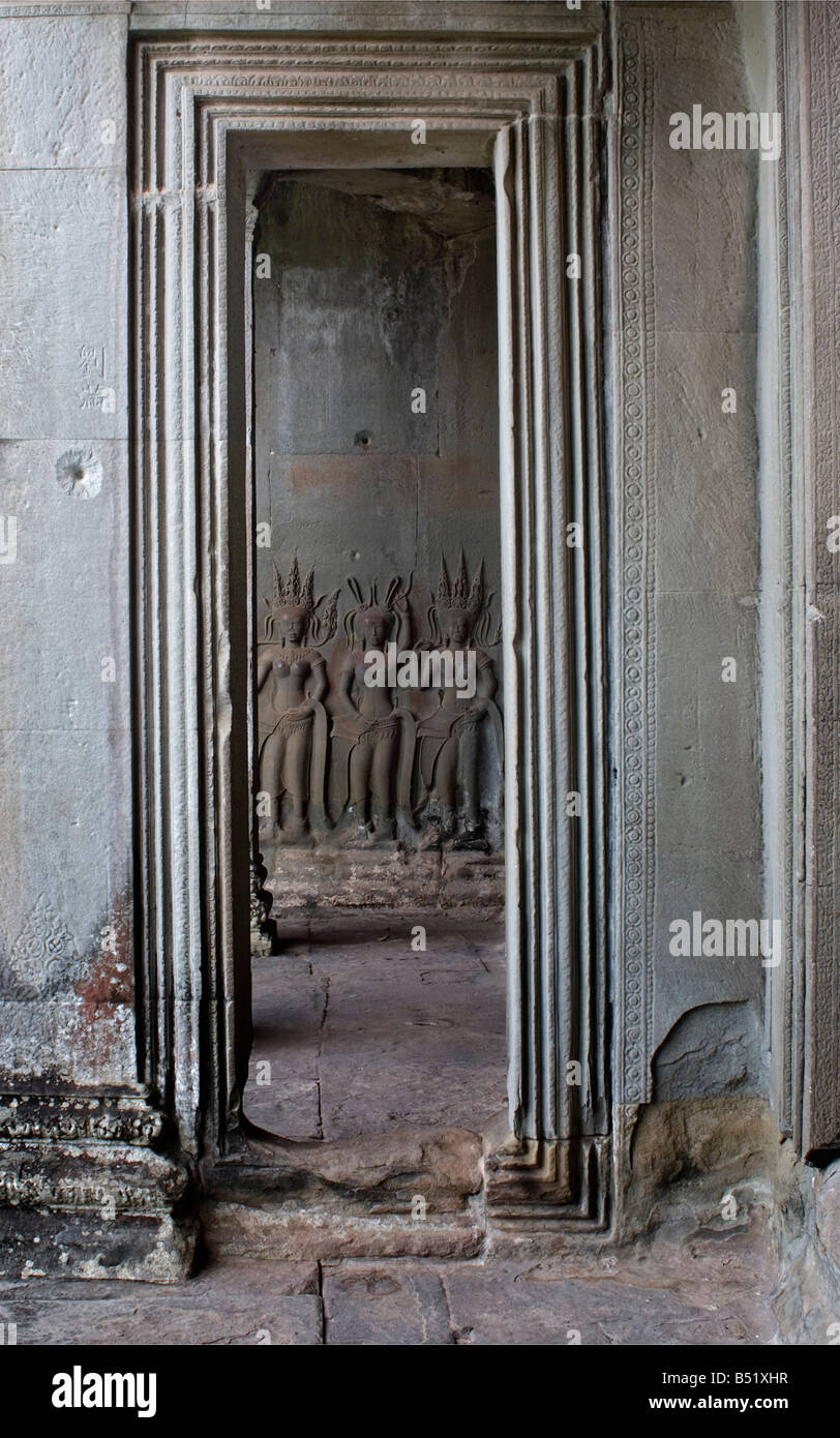 Temple Doors at Angkor Wat Stock Photo - Alamy
