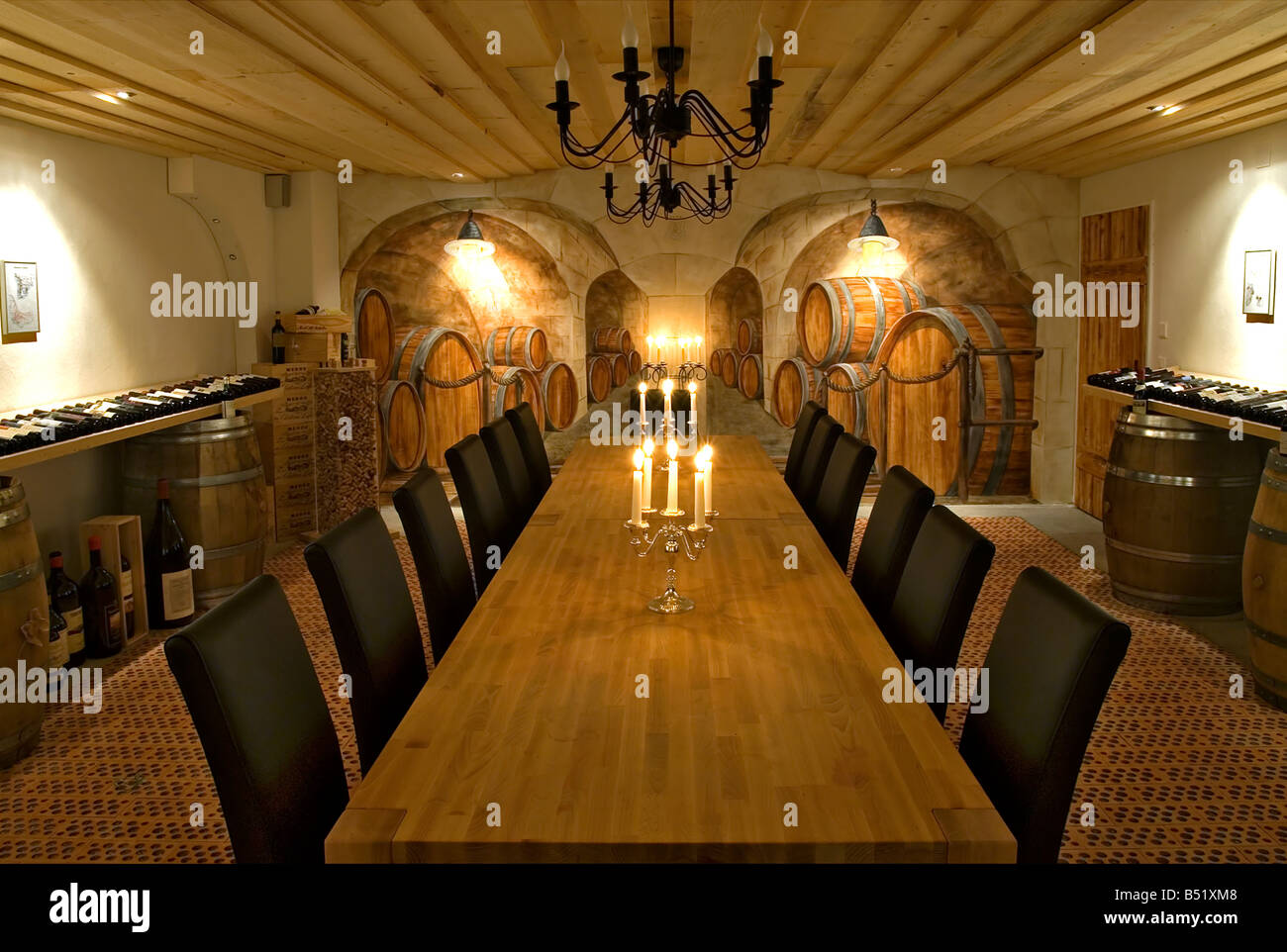 exclusive Wine Gallery in a Hotel Stock Photo - Alamy
