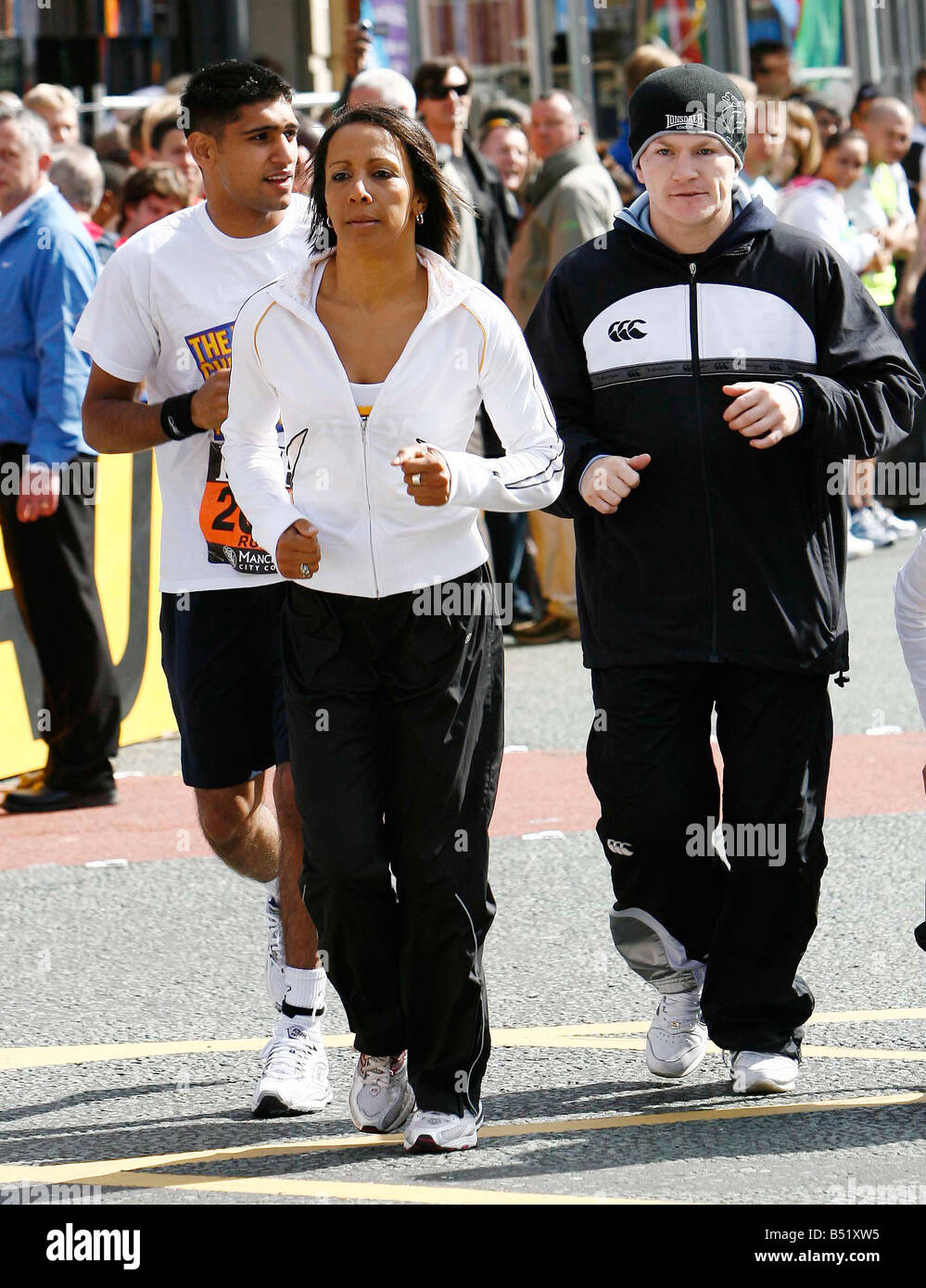 Manchester Great run. Amir Khan, Kelly Holmes and Ricky Hatton at the ...