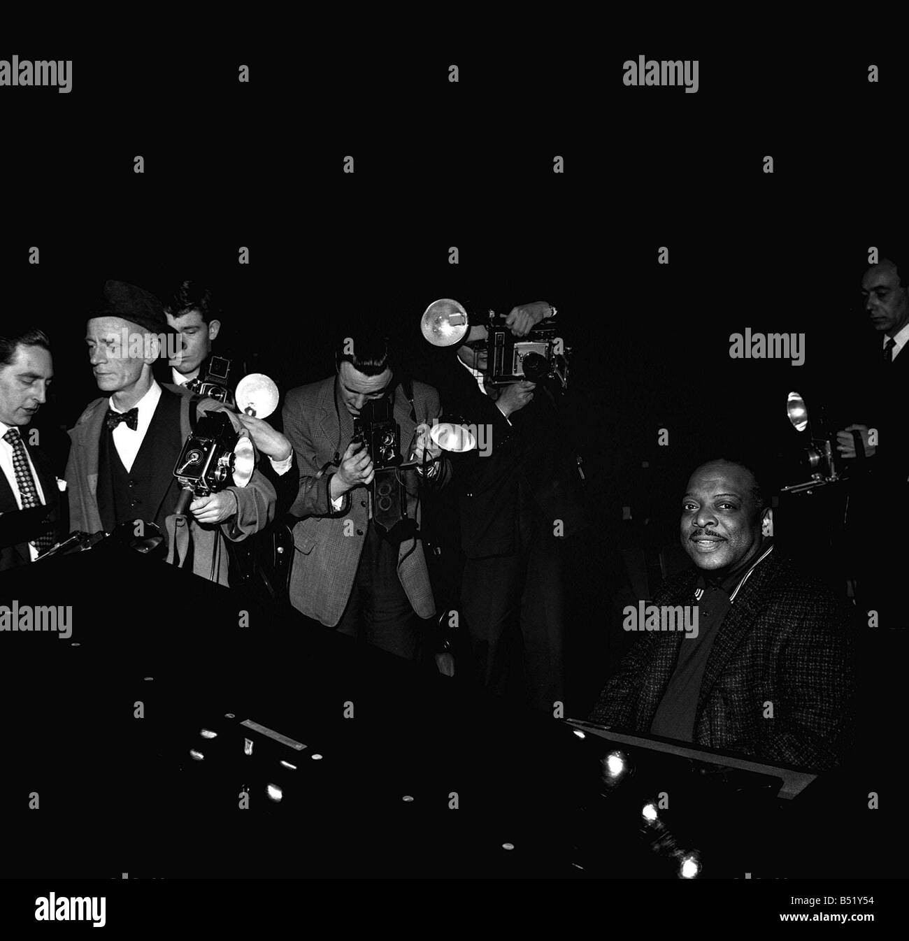 Count Basie Jazz Pianist Apr 1957 a photocall at the Royal festival ...