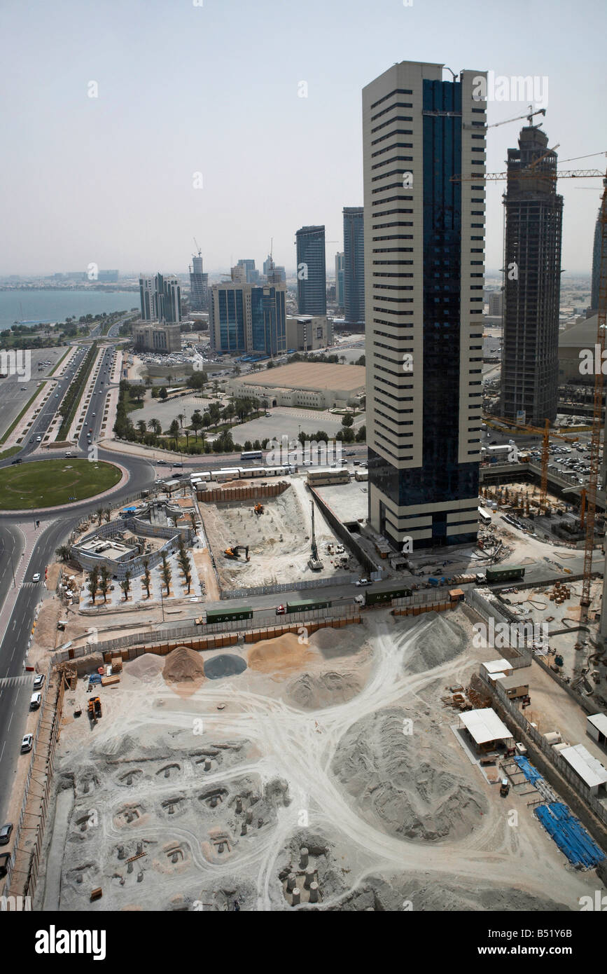 Doha new buildings being constructed Stock Photo - Alamy